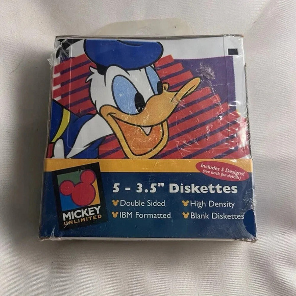 Disney | Other | Vintage Sealed Full Box Disney Mickey Unlimited Floppy ...